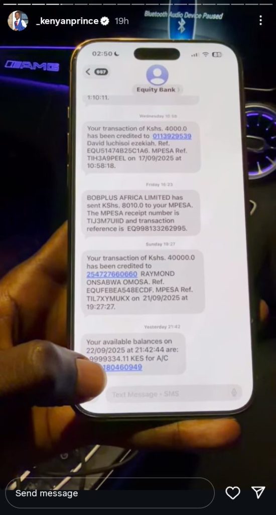 Kenyan Prince buys new Porsche Cayenne, shows of Sh 10 million bank ...
